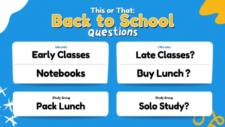 250+ This Or That Questions For Back To School: The Ultimate Icebreaker ...